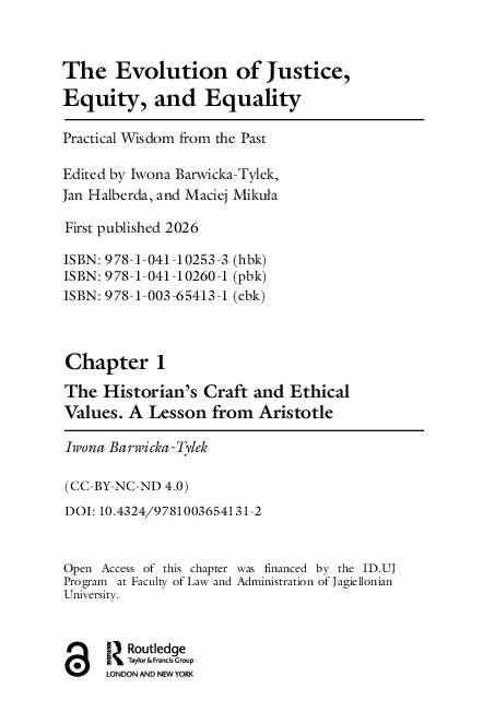 (PDF) The Historian's Craft and Ethical Values: A Lesson from Aristotle