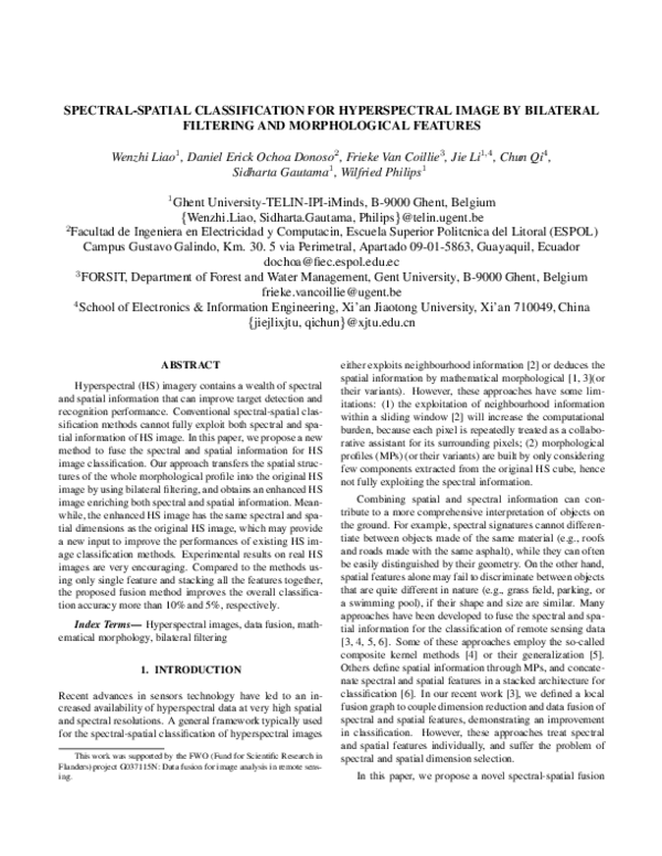 (PDF) Spectral-spatial classification for hyperspectral image by ...