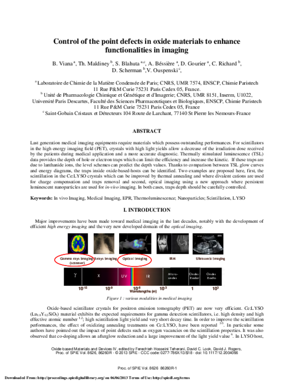 (PDF) Control of the point defects in oxide materials to enhance ...