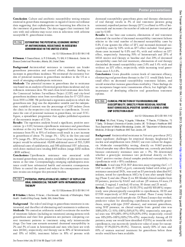 (PDF) P5.097 Potential Population-Level Impact of Replacing Oral ...