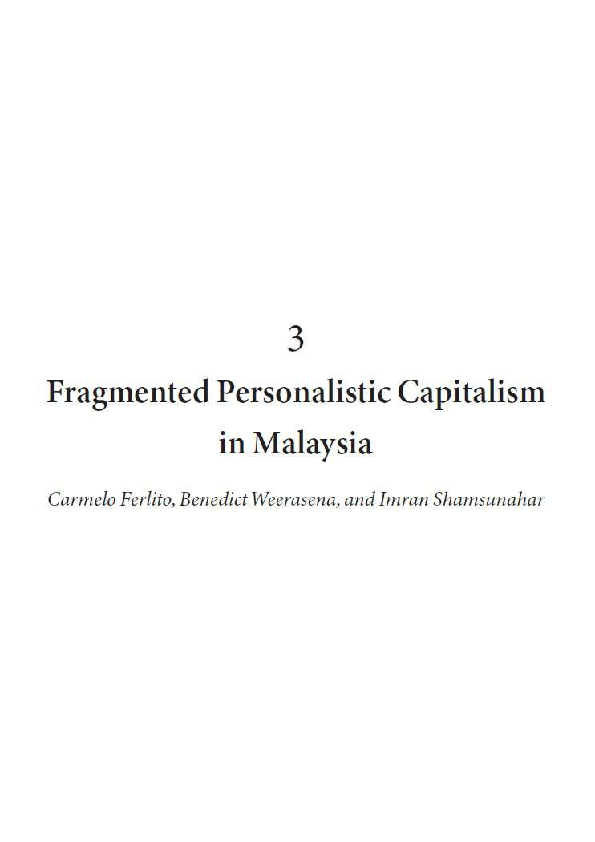 (PDF) Fragmented Personalistic Capitalism in Malaysia