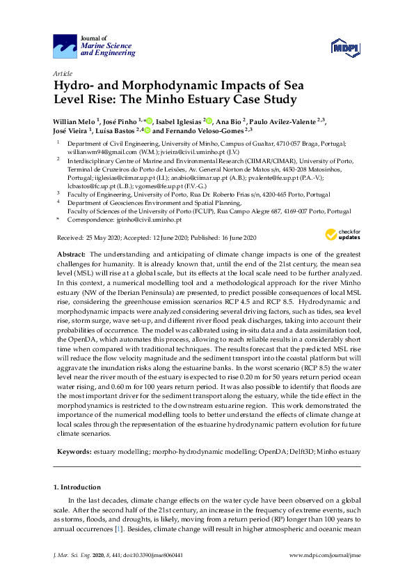 (PDF) Hydro- and Morphodynamic Impacts of Sea Level Rise: The Minho ...