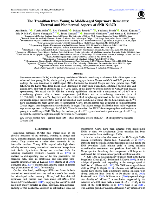 (PDF) The Transition from Young to Middle-aged Supernova Remnants ...
