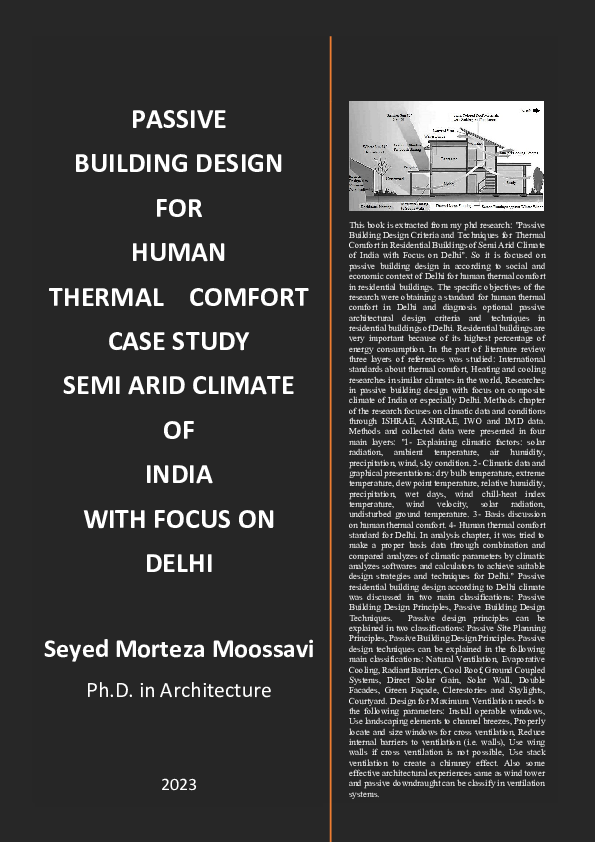 (PDF) Passive Building Design for Human Thermal Comfort Case Study Semi ...