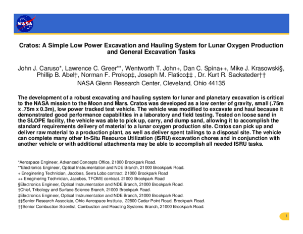 (PDF) Cratos: A Simple Low Power Excavation and Hauling System for ...