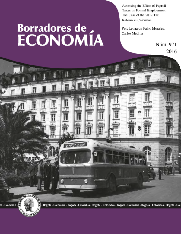 (PDF) Assessing the Effect of Payroll Taxes on Formal Employment: The ...