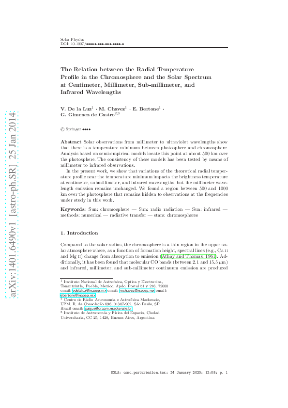 (PDF) The Relation Between the Radial Temperature Profile in the ...