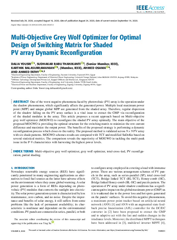 (PDF) Multi-Objective Grey Wolf Optimizer for Optimal Design of ...