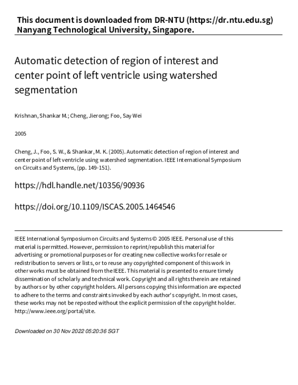 (PDF) Automatic Detection of Region of Interest and Center Point of ...