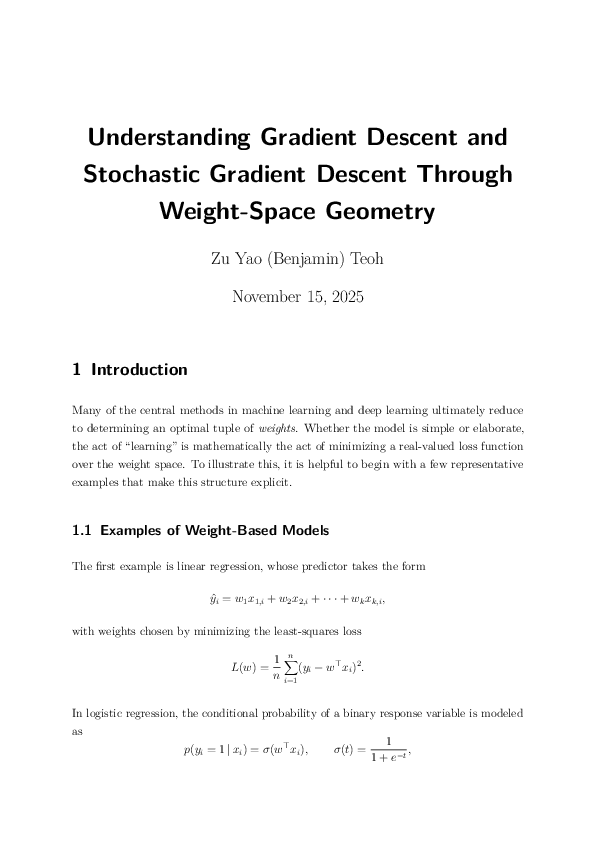 (PDF) Understanding Gradient Descent and Stochastic Gradient Descent ...