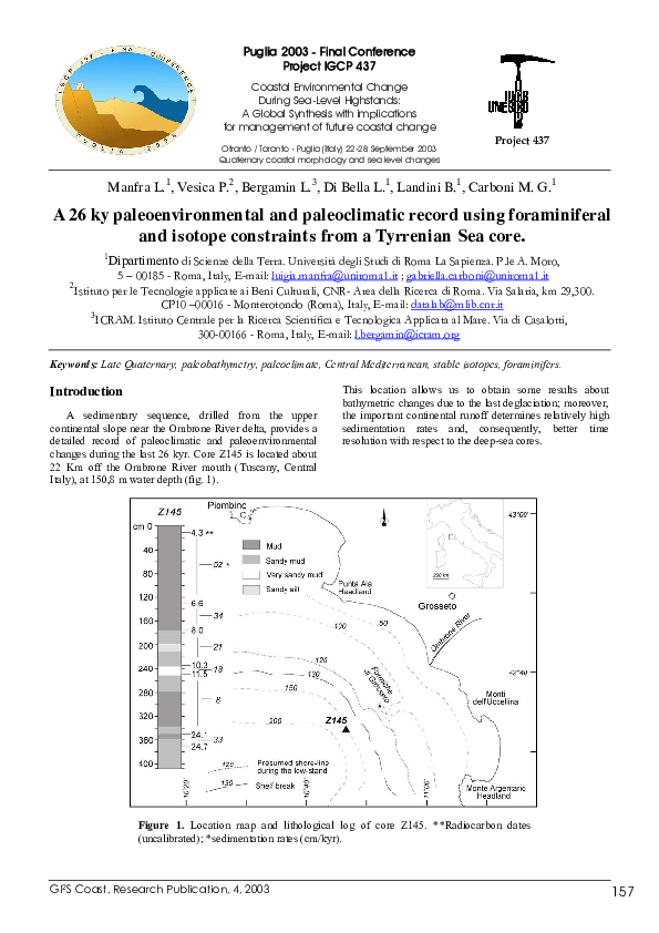 (PDF) A 26 ky paleoenvironmental and paleoclimatic record using ...
