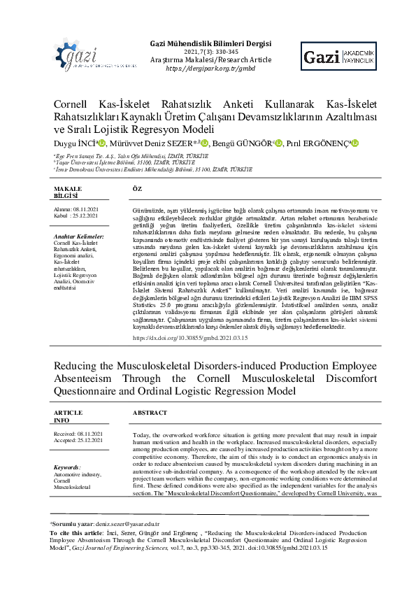 (PDF) Reducing the Musculoskeletal Disorders-induced Production ...