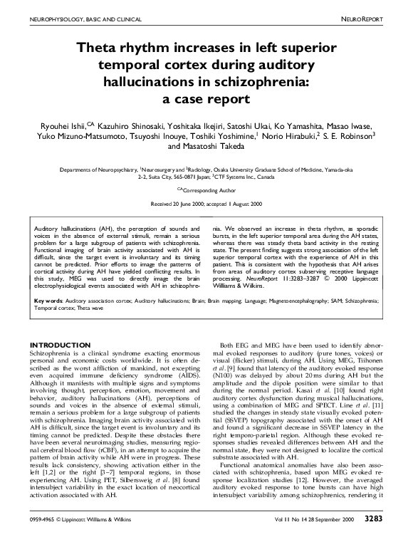 (PDF) Theta rhythm increases in left superior temporal cortex during ...