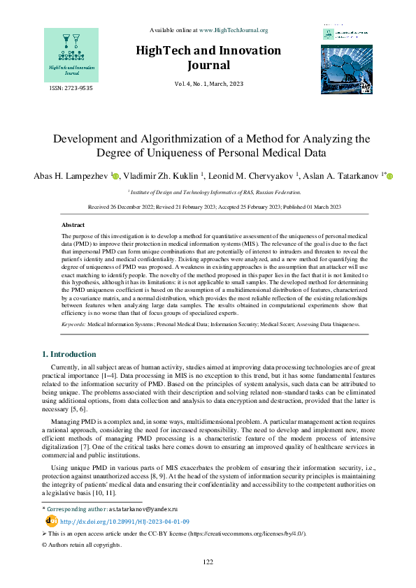(PDF) Development and Algorithmization of a Method for Analyzing the ...