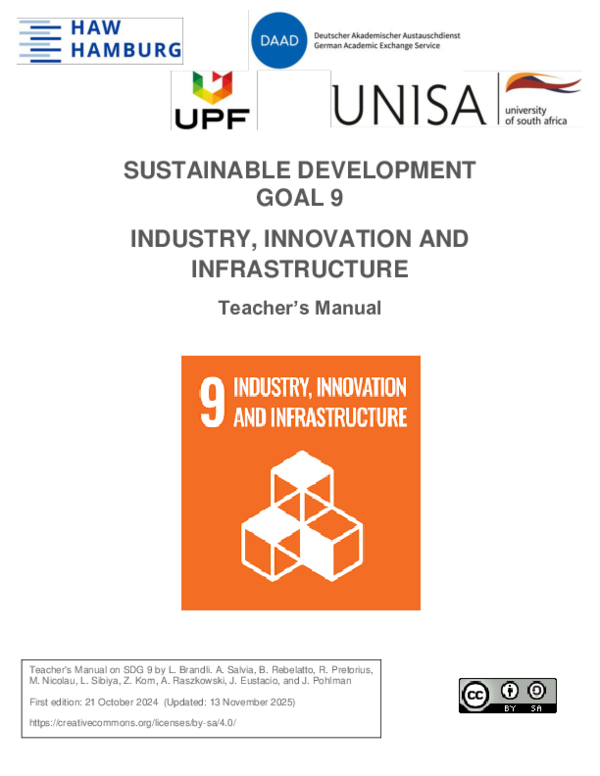 (PDF) Sustainable Development Goal 9 - Industry, Innovation and ...