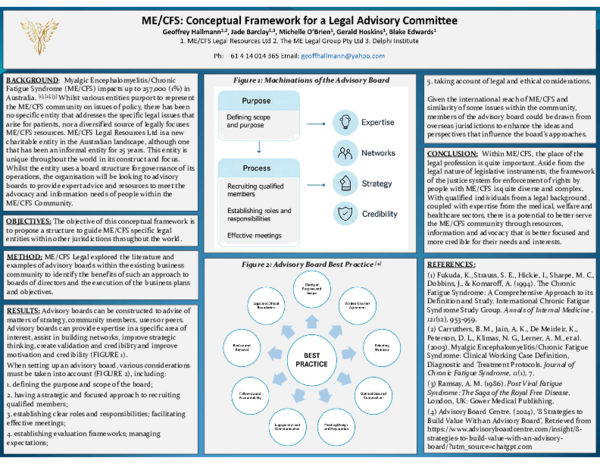 (PDF) ME/CFS: Conceptual Framework for a Legal Advisory Committee