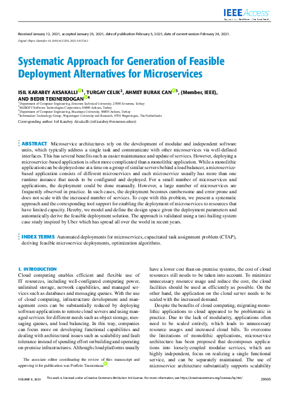 (PDF) Systematic Approach for Generation of Feasible Deployment ...