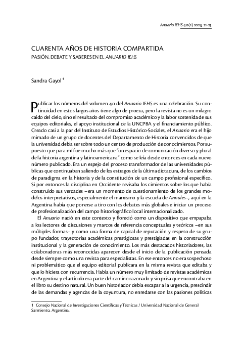 (PDF) CUARENTA AÑOS DE HISTORIA COMPARTIDA