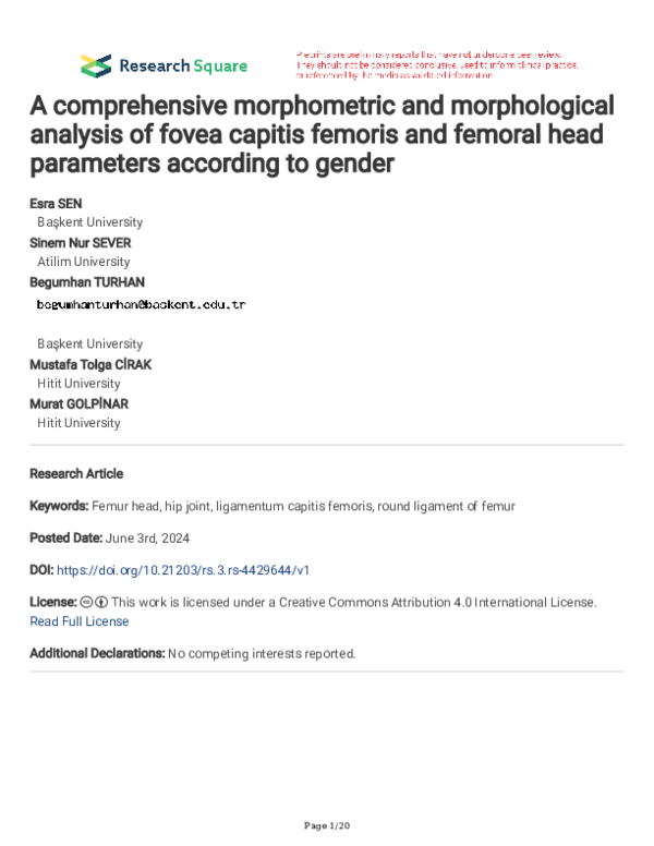 (PDF) A comprehensive morphometric and morphological analysis of fovea ...