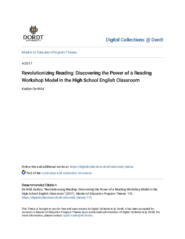 (PDF) Revolutionizing Reading: Discovering the Power of a Reading ...