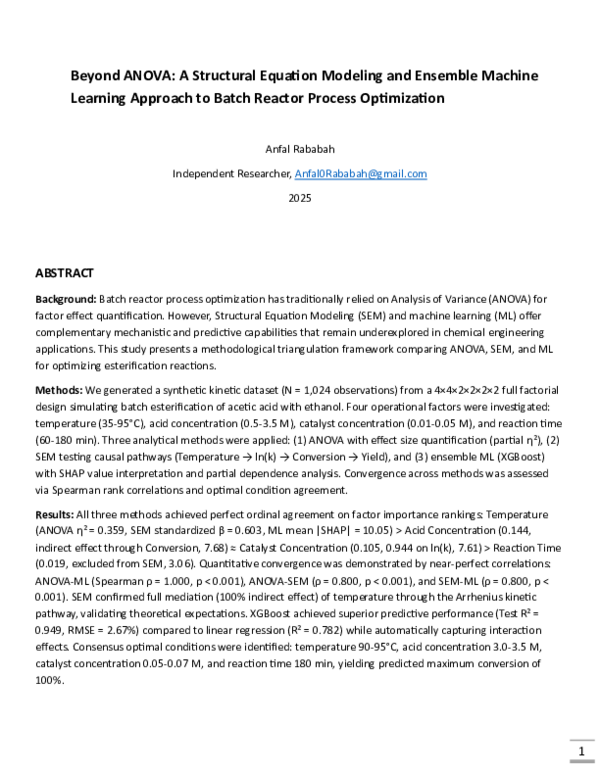 (PDF) Beyond ANOVA: A Structural Equation Modeling and Ensemble Machine Learning Approach to ...