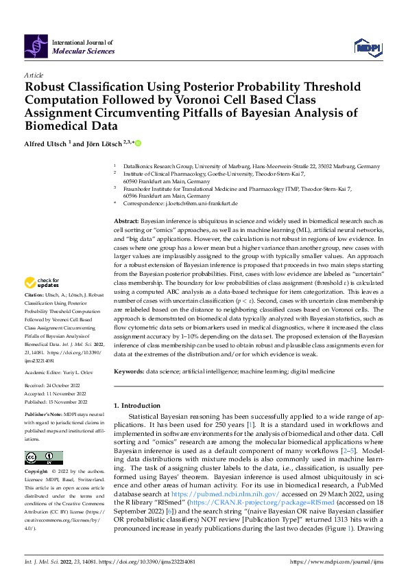 (PDF) Robust Classification Using Posterior Probability Threshold ...