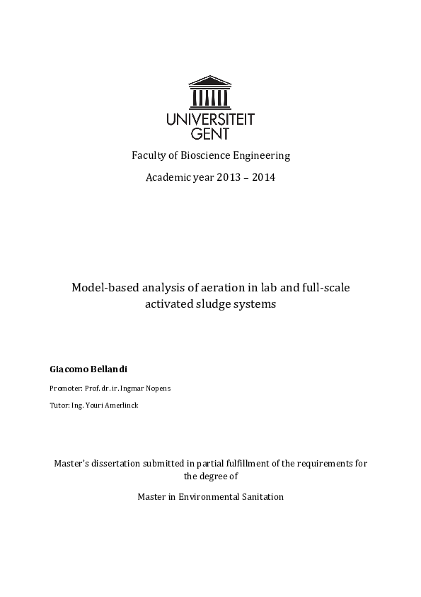 (PDF) Model-based analysis of aeration in lab and full-scale activated ...