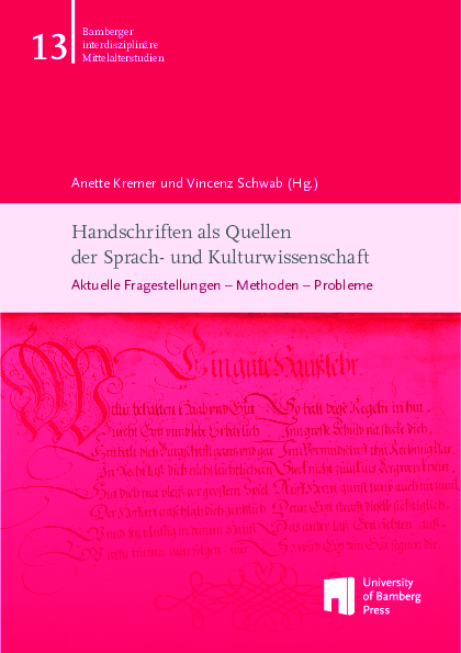 (PDF) Handschriften als Quellen der Sprach- und Kulturwissenschaft ...