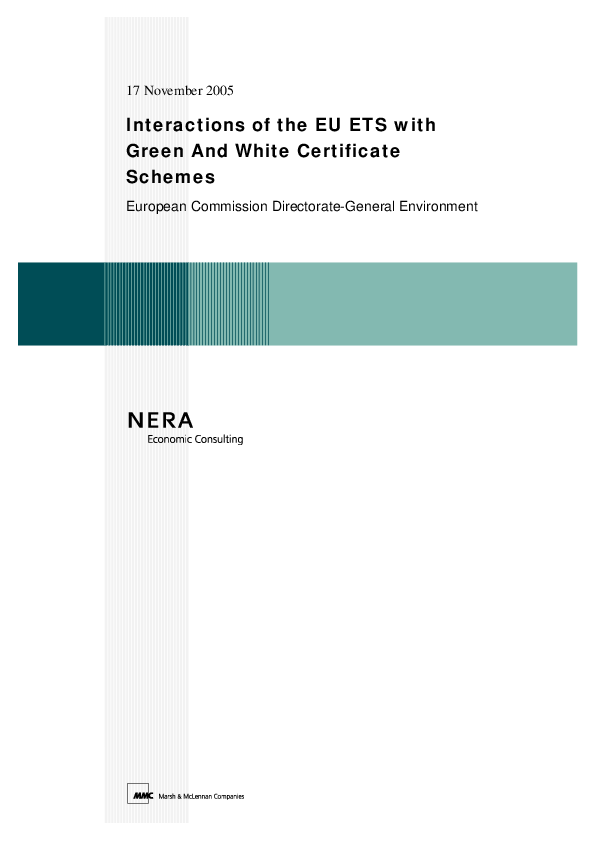 (PDF) Interactions of the EU ETS with Green And White Certificate ...
