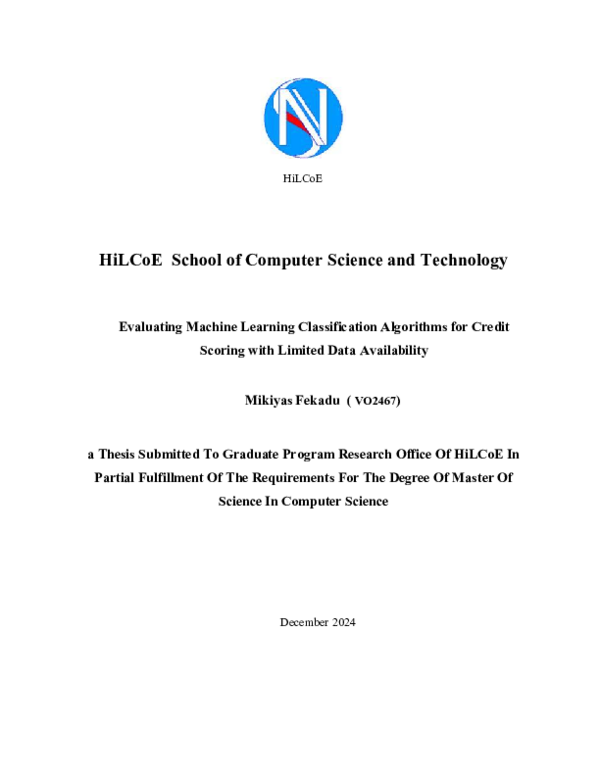 (PDF) Evaluating Machine Learning Classification Algorithms for Credit ...