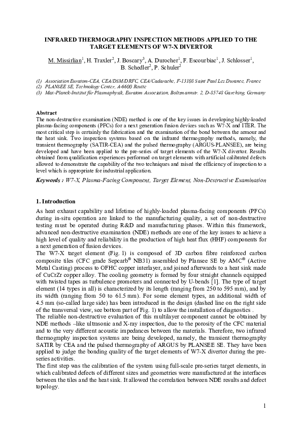 (PDF) Infrared thermography inspection methods applied to the target ...