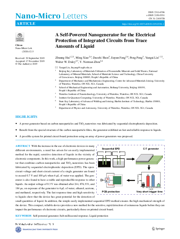 (PDF) A Self-Powered Nanogenerator for the Electrical Protection of ...