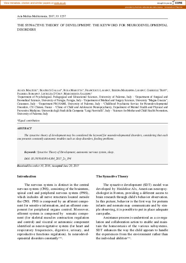 (PDF) The synactive theory of development: The keyword for ...