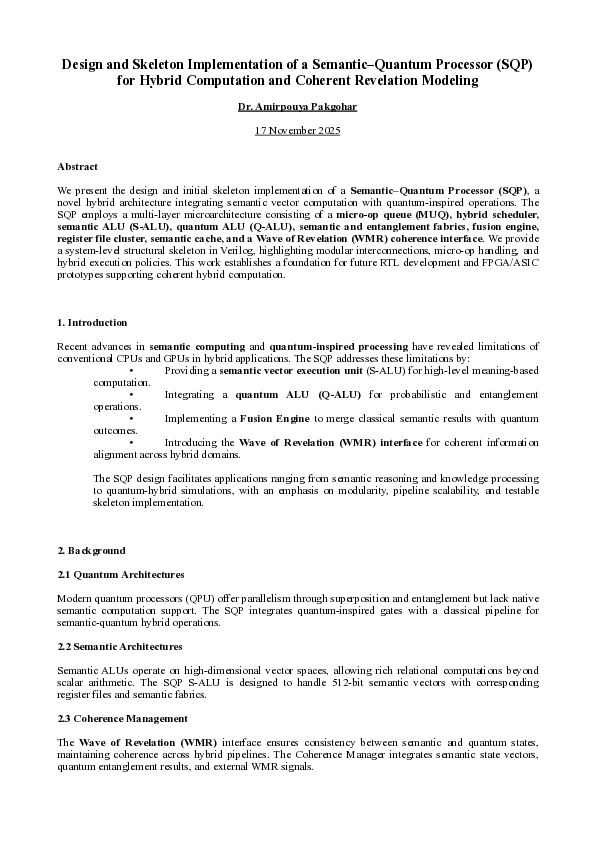 (PDF) Design and Skeleton Implementation of a Semantic-Quantum Processor (SQP) for Hybrid ...
