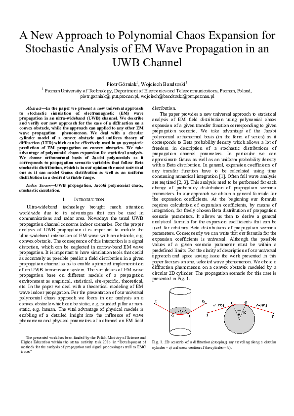 (PDF) A new approach to polynomial chaos expansion for stochastic analysis of EM wave ...