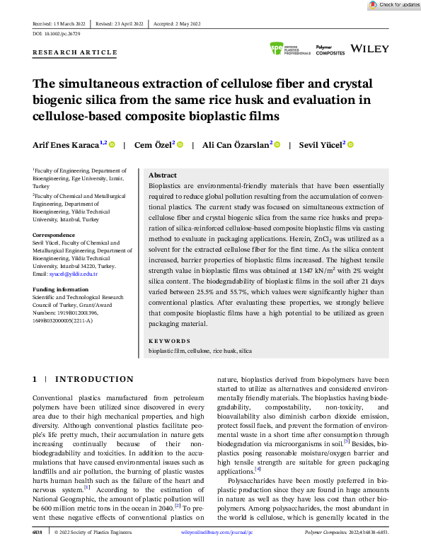 (PDF) The simultaneous extraction of cellulose fiber and crystal ...