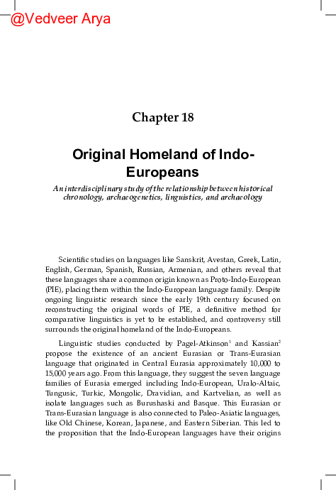 (PDF) Original Homeland of Indo-Europeans