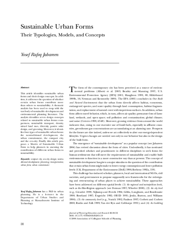 (PDF) Sustainable Urban Forms