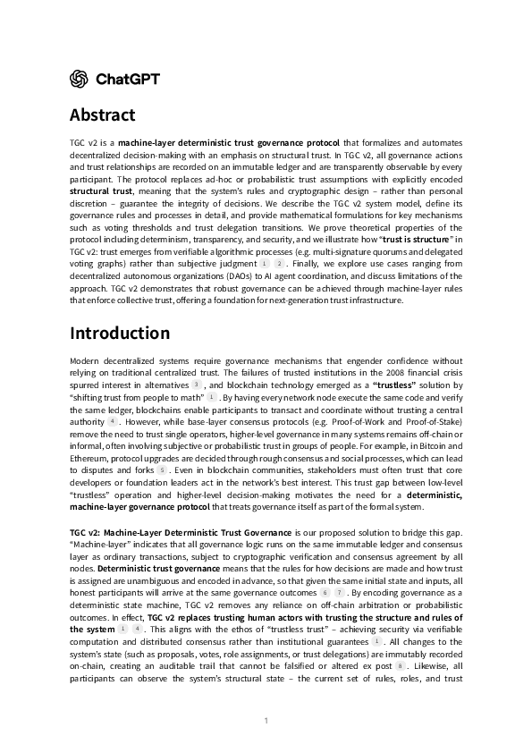 (PDF) TGC v2 – Machine-Layer Deterministic Trust Governance Protocol