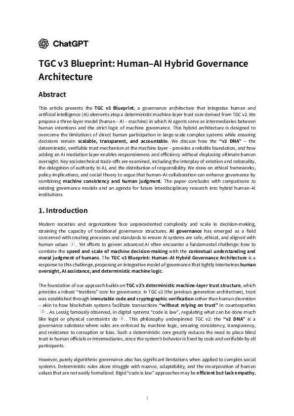 (PDF) TGC v3 – Human–AI Hybrid Governance Architecture