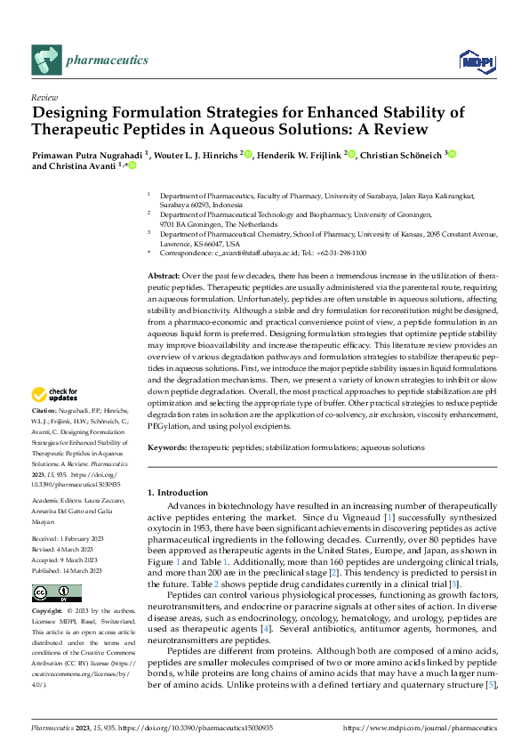 (PDF) Designing Formulation Strategies for Enhanced Stability of ...