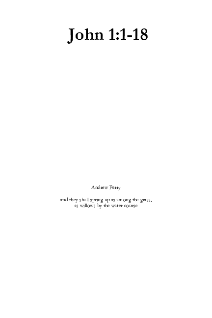 (PDF) John 1:1-18 - A Socinian Approach