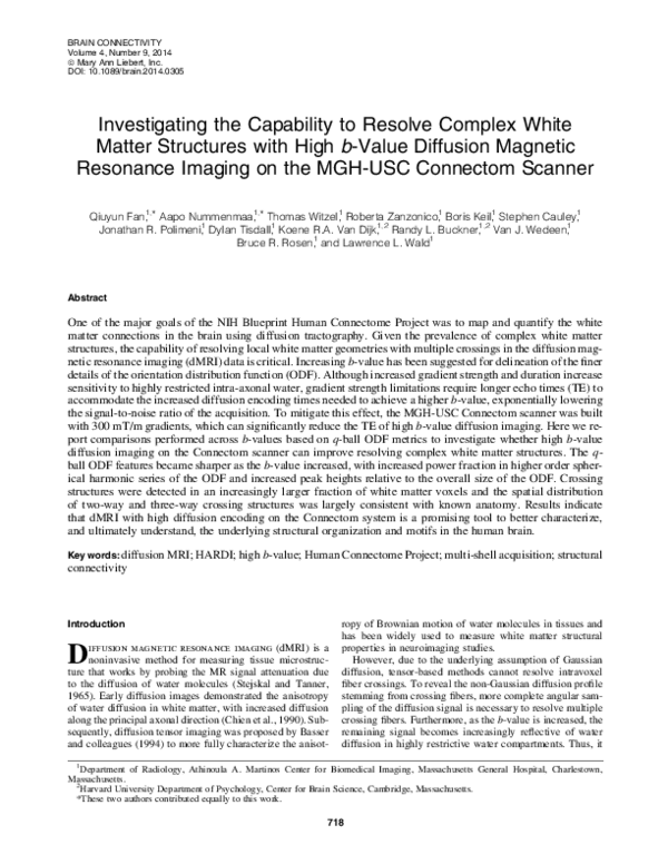 (PDF) Investigating the Capability to Resolve Complex White Matter ...