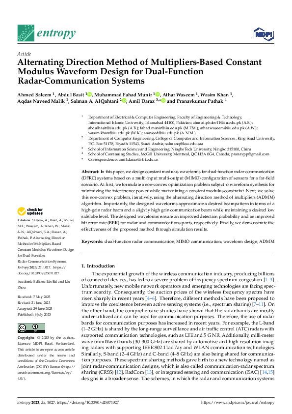 (PDF) Alternating Direction Method of Multipliers-Based Constant ...