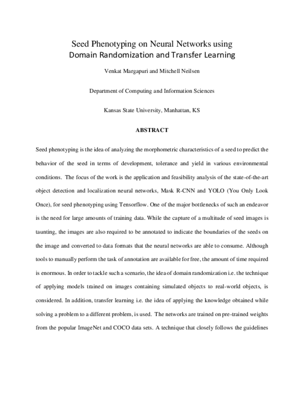 (PDF) Seed Phenotyping on Neural Networks using Domain Randomization ...