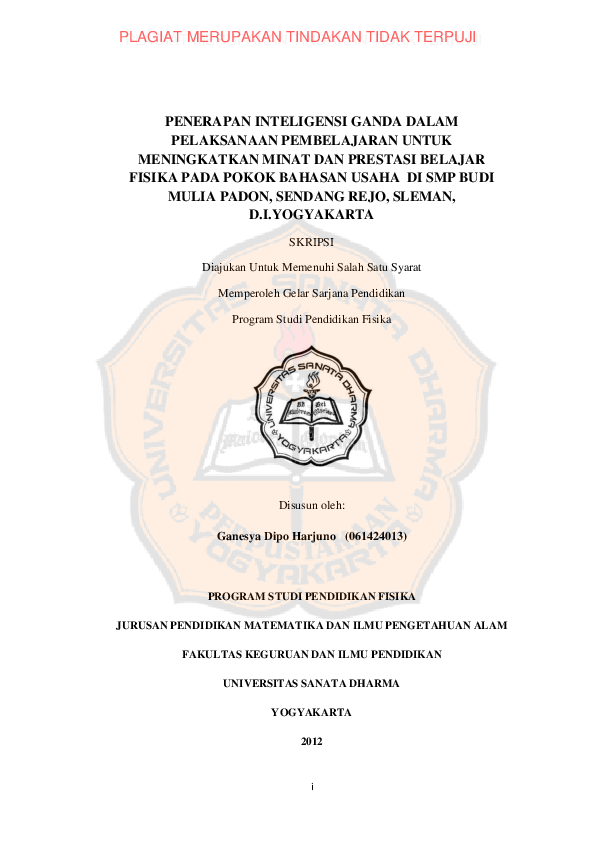 (PDF) Penerapan inteligensi ganda dalam pelaksanaan pembelajaran untuk ...