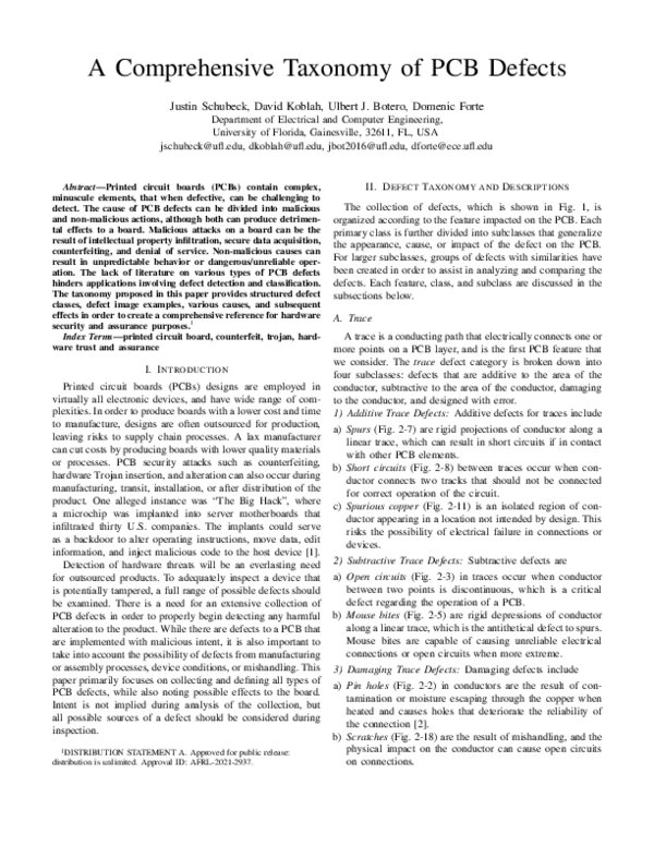 (PDF) A Review of Various Defects in PCB