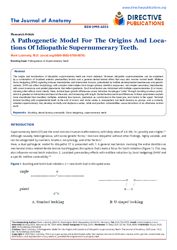 (PDF) A Pathogenetic Model For The Origins And Locations Of Idiopathic ...