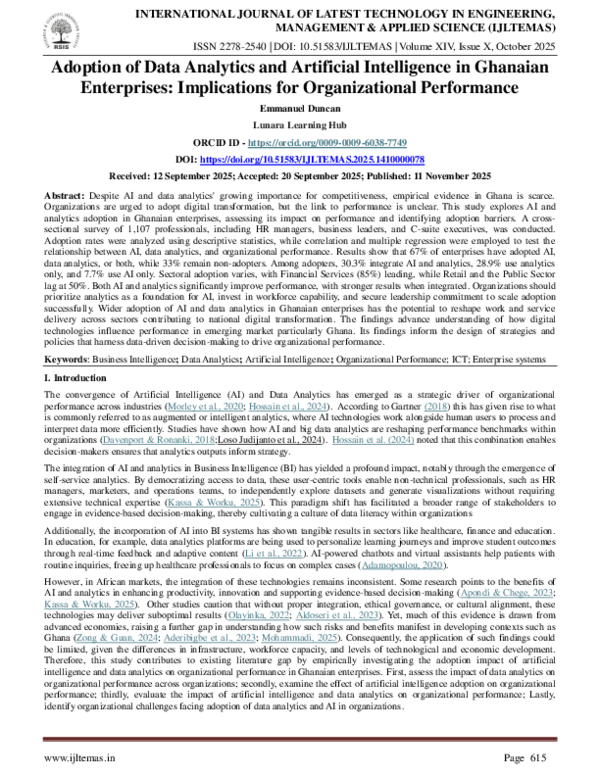 (PDF) Adoption of Data Analytics and Artificial Intelligence in ...