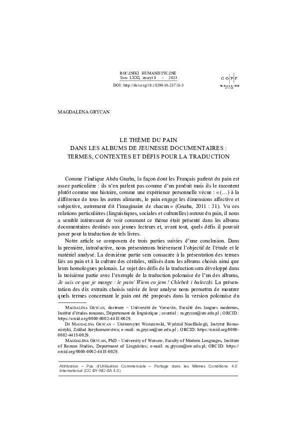 (PDF) Le thème du pain dans les albums de jeunesse documentaires ...